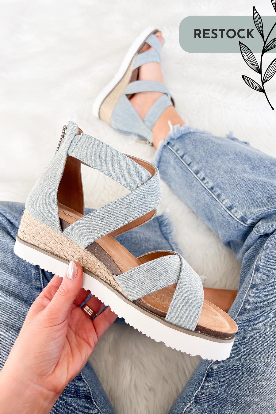 Corky's Double Dutch Wedge- Denim – Lot21 Boutique